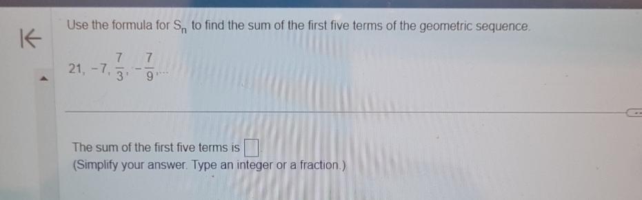 Solved Use the formula for Sn ﻿to find the sum of the first | Chegg.com