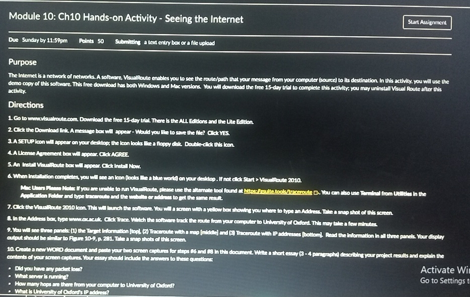 Solved Module 10: Ch10 ﻿Hands-on Activity - ﻿Seeing the | Chegg.com