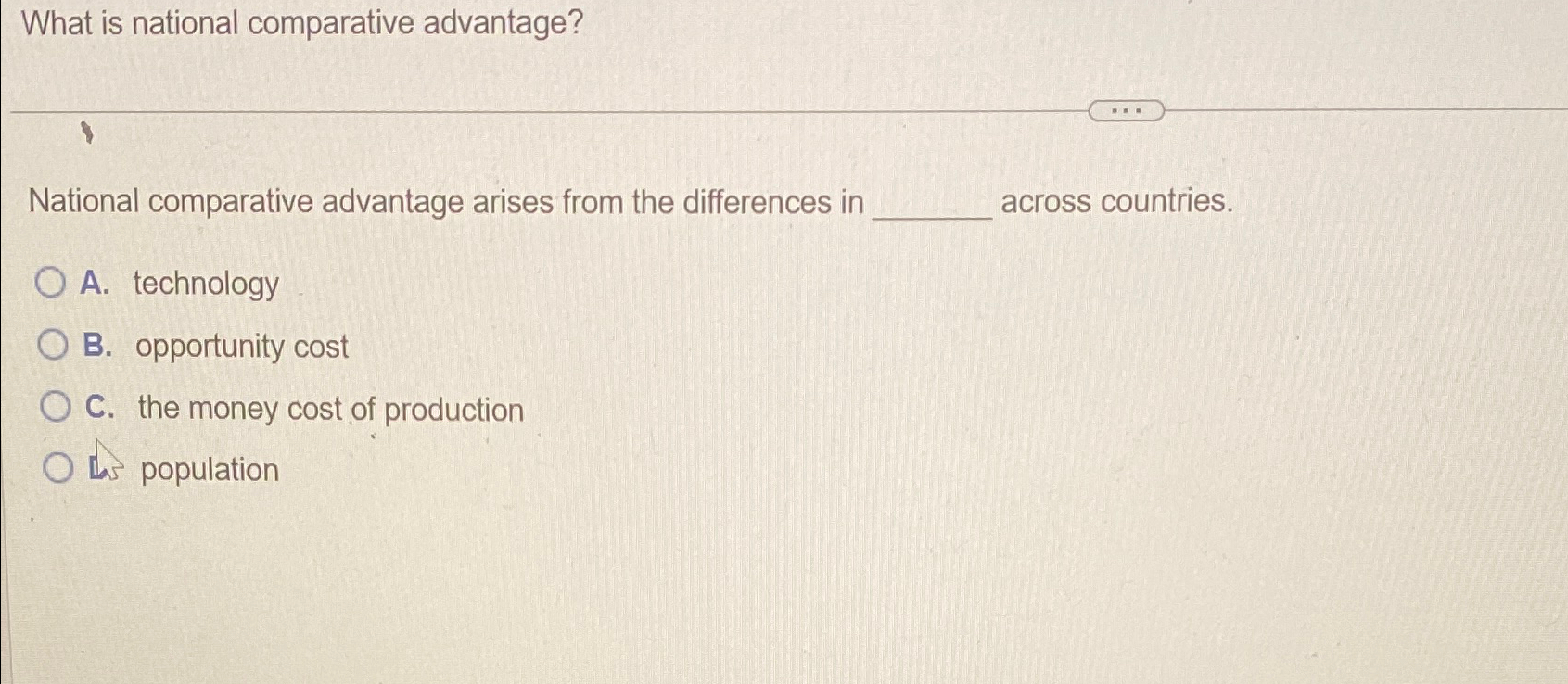 Solved What is national comparative advantage?National | Chegg.com