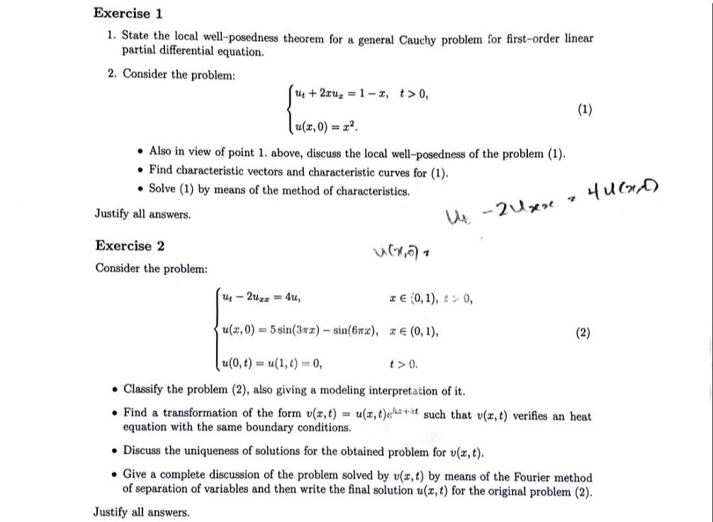 Solved Exercise 1State the local well-posedness theorem for | Chegg.com Solved Exercise 1State the local well-posedness theorem for | Chegg.com