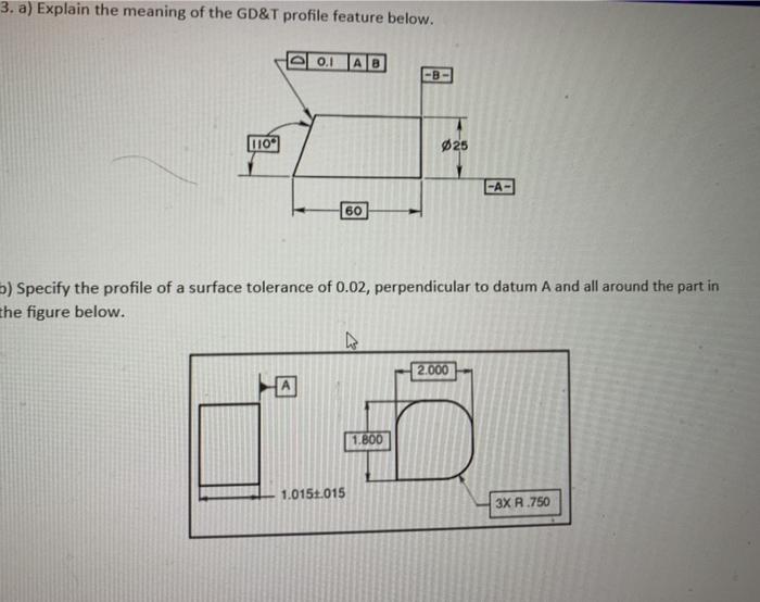 Solved 3. a) Explain the meaning of the GD&T profile feature | Chegg.com