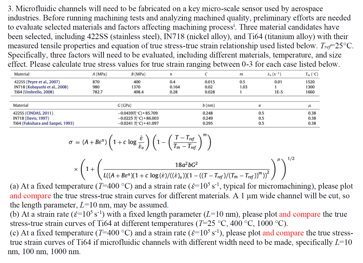 Solved Please show step by step on how to solve.Microfluidic | Chegg.com
