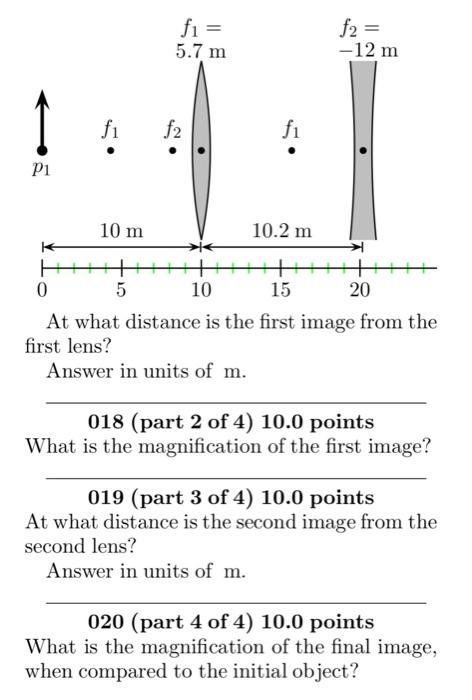 Solved 017 (part 1 of 4) 10.0 points An object is placed 10 | Chegg.com