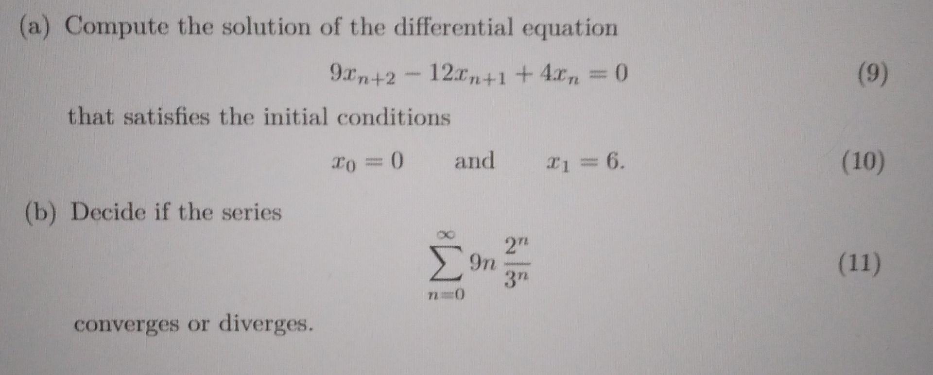 Solved (a) Compute the solution of the differential equation | Chegg.com