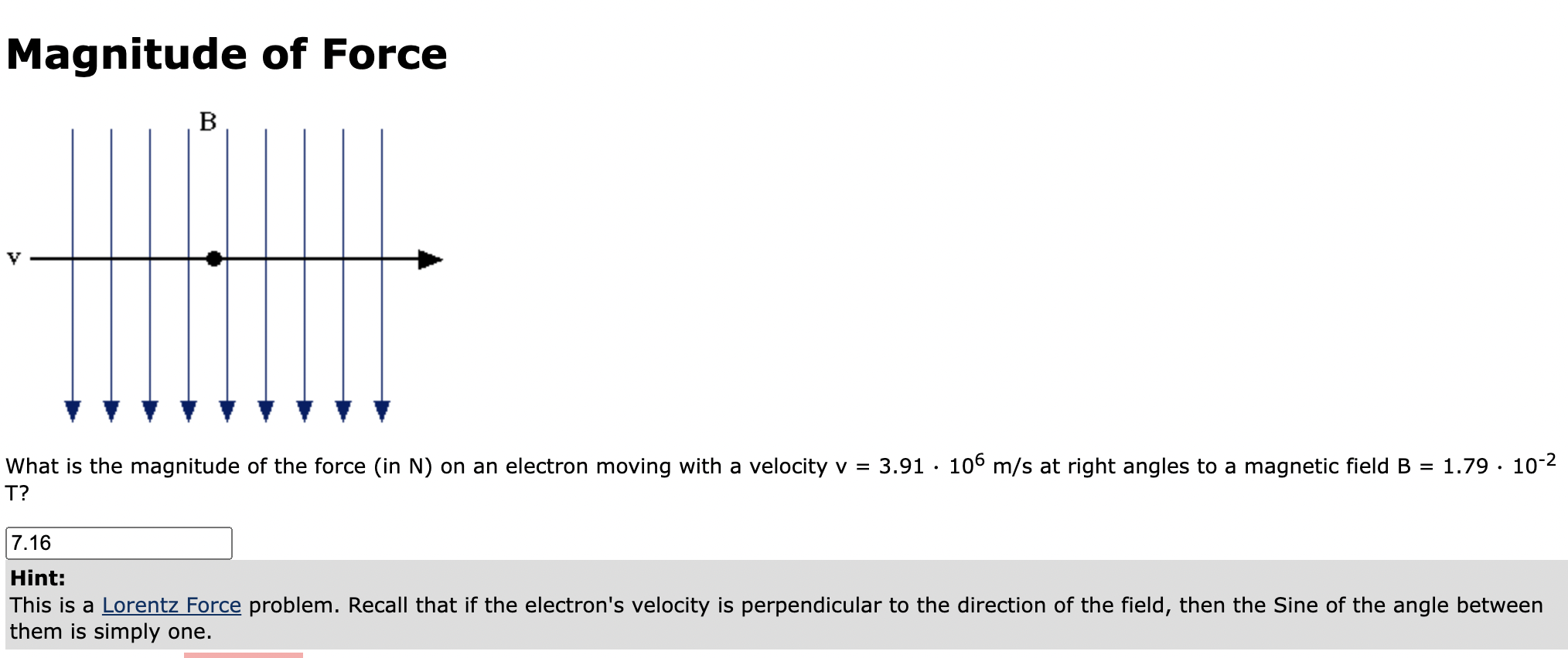 Solved Hint:This is a Lorentz Force problem. Recall that if | Chegg.com