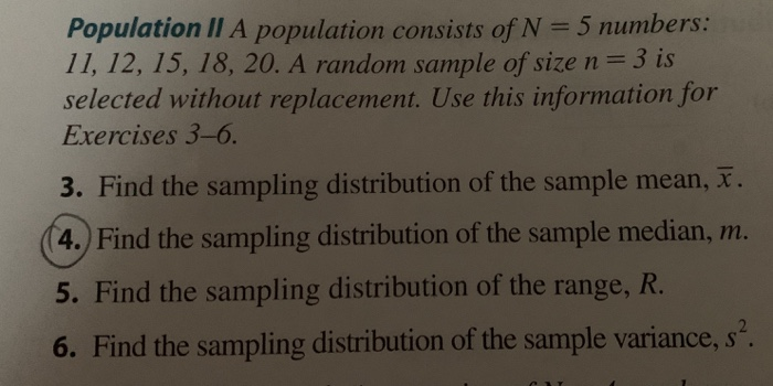 Solved Population Ii A Population Consists Of N 5 Numbers