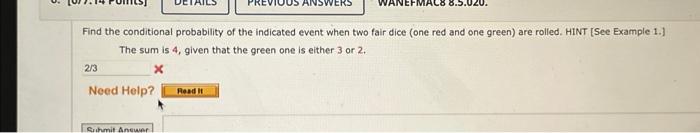 Solved Find the conditional probability of the indicated | Chegg.com
