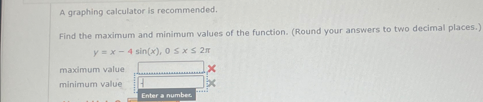 Solved A graphing calculator is recommended.Find the maximum | Chegg.com