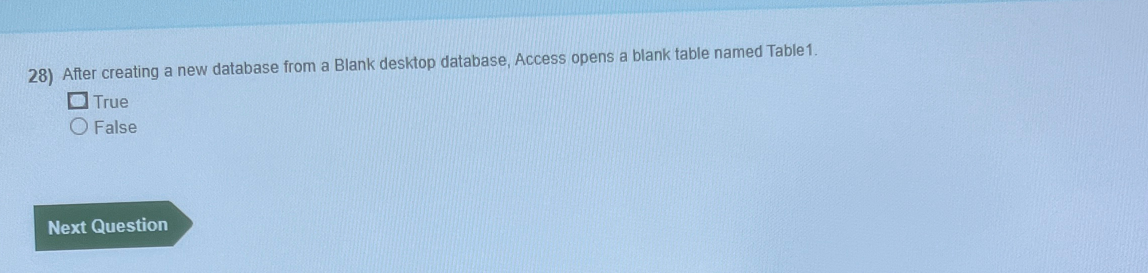 Solved After creating a new database from a Blank desktop | Chegg.com