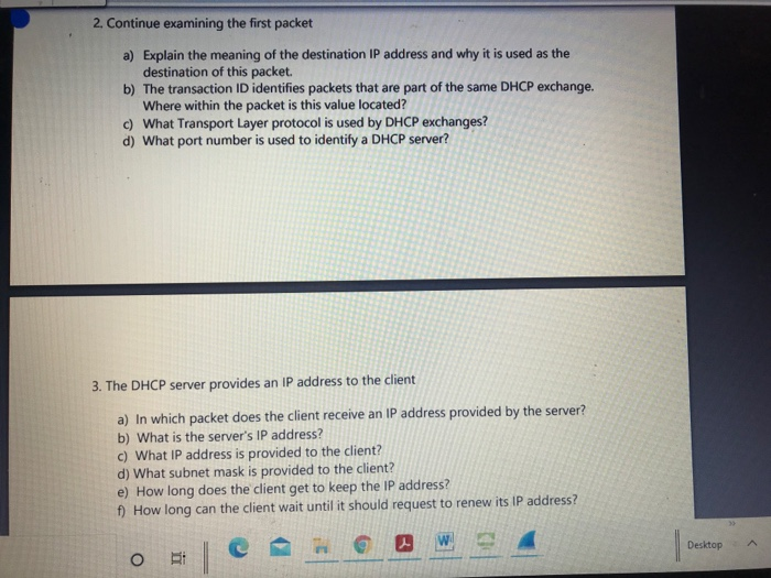 Solved PHCP Packet Analysis This exercise involves using | Chegg.com