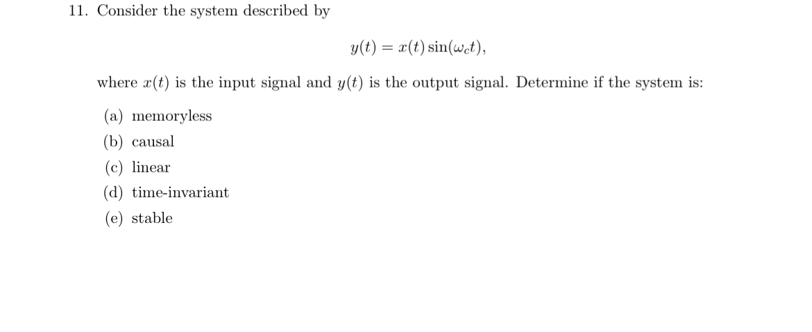 Solved Consider the system described | Chegg.com