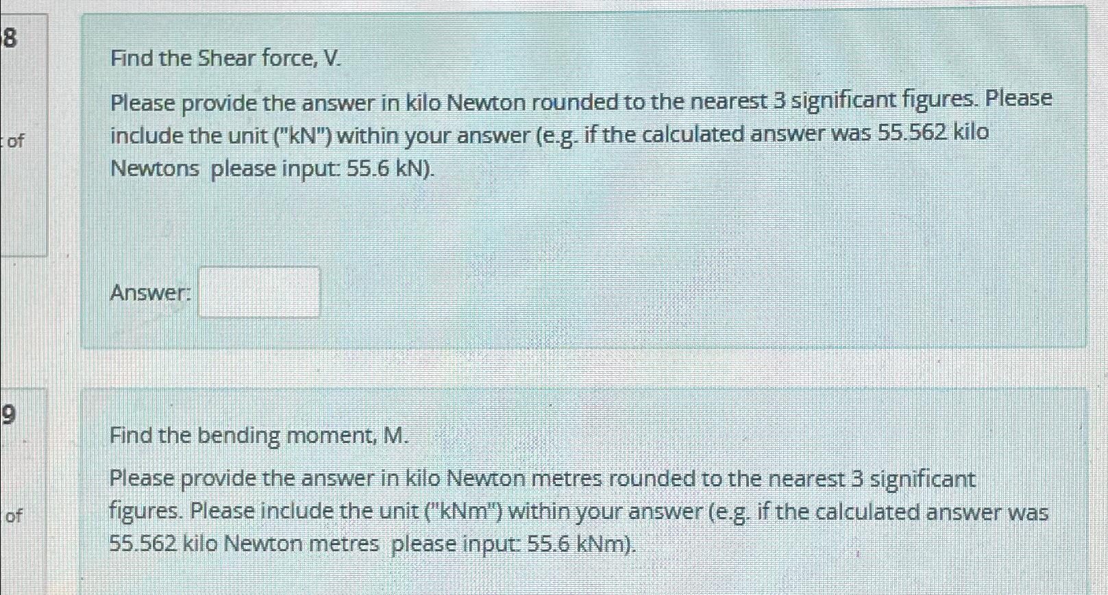 Solved Determine the internal loading in the hook shown | Chegg.com