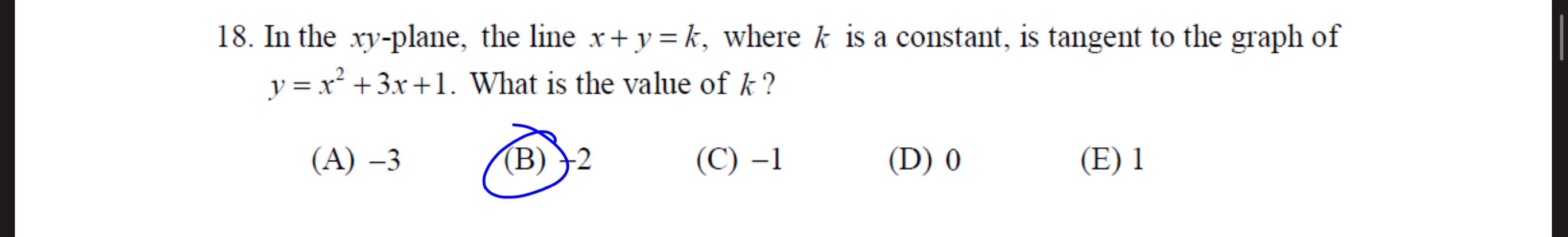 Solved In the xy-plane, the line x+y=k, ﻿where k ﻿is a | Chegg.com