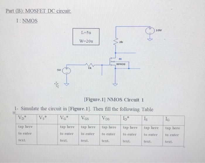 Solved • For NMOS Model: Copy the following Model MODEL NMOS | Chegg.com