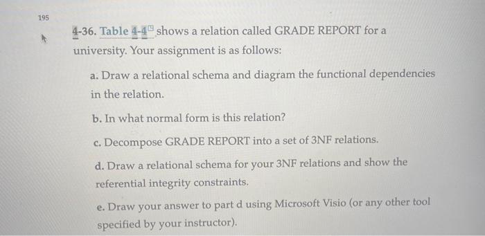 Solved Table 4-4 Grade Report Relation | Chegg.com Solved Table 4-4 Grade Report Relation | Chegg.com