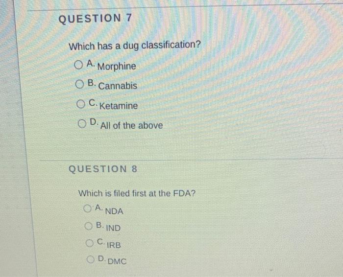 Solved QUESTION 1 Which organization determines drug | Chegg.com