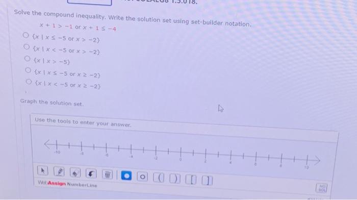 Solved Solve the compound inequality. Write the solution set | Chegg.com