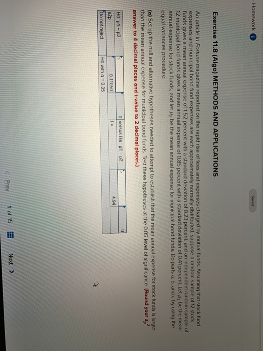 Solved Homework Saved Exercise 11.8 (Algo) METHODS AND | Chegg.com