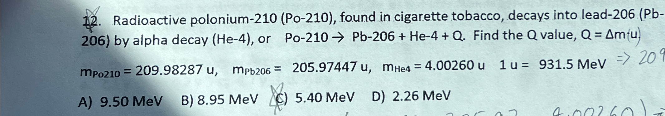 Solved Radioactive polonium-210 (Po-210), ﻿found in | Chegg.com