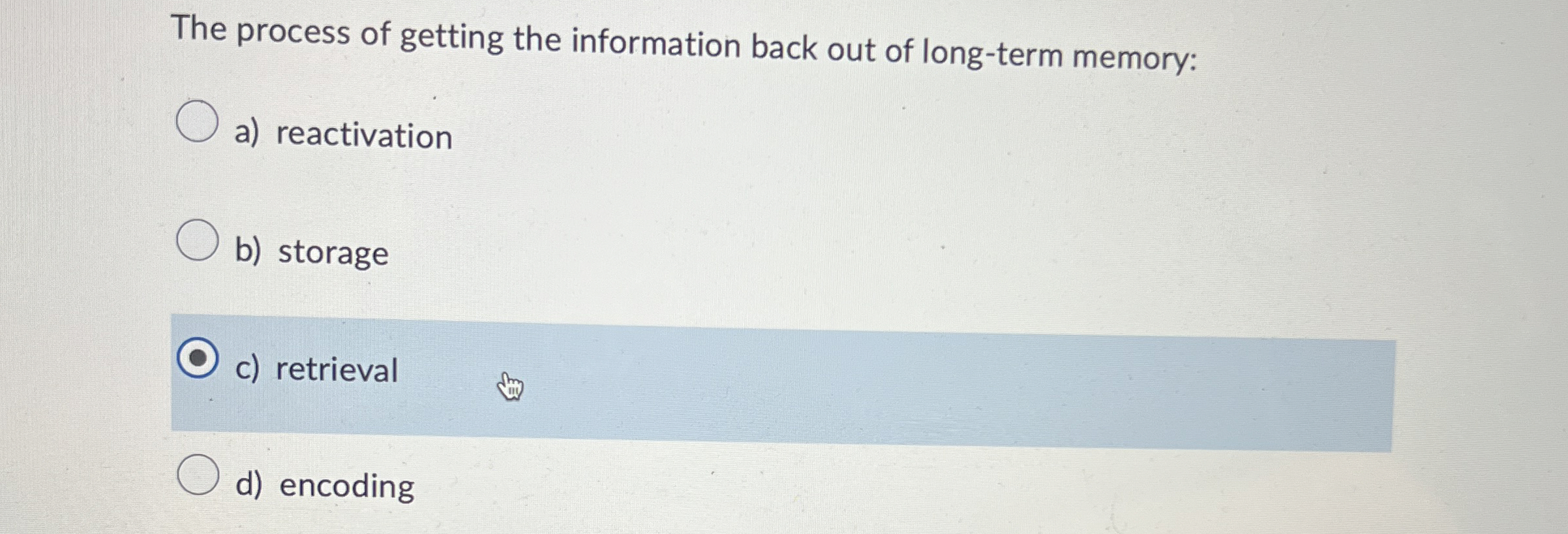 Solved The process of getting the information back out of | Chegg.com