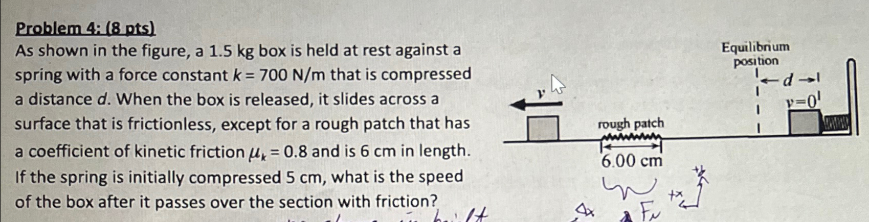 Solved Problem 4: (8 ﻿pts)As shown in the figure, a 1.5kg | Chegg.com