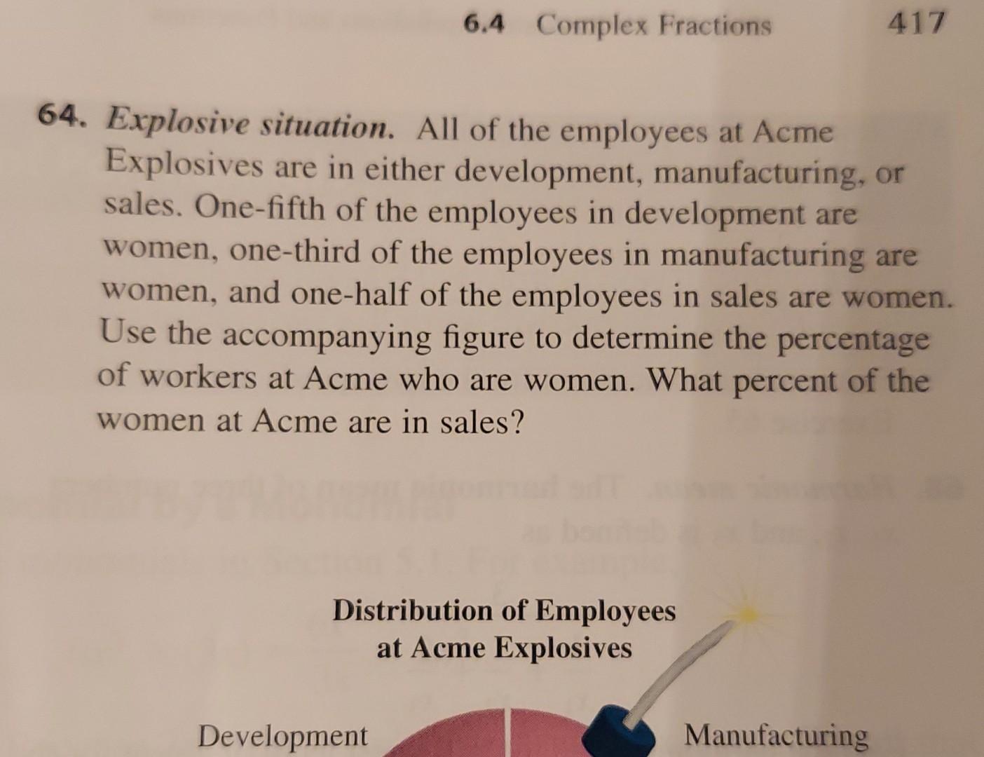 Solved 64. Explosive situation. All of the employees at Acme | Chegg.com