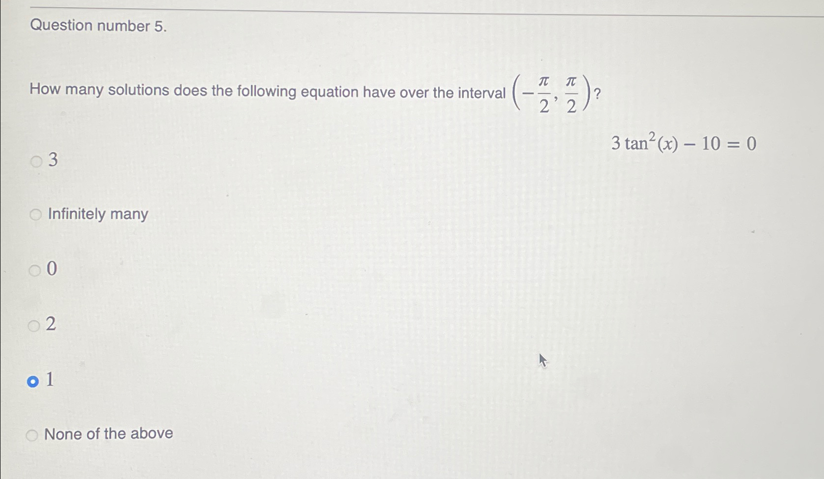 Solved Question number 5.How many solutions does the | Chegg.com