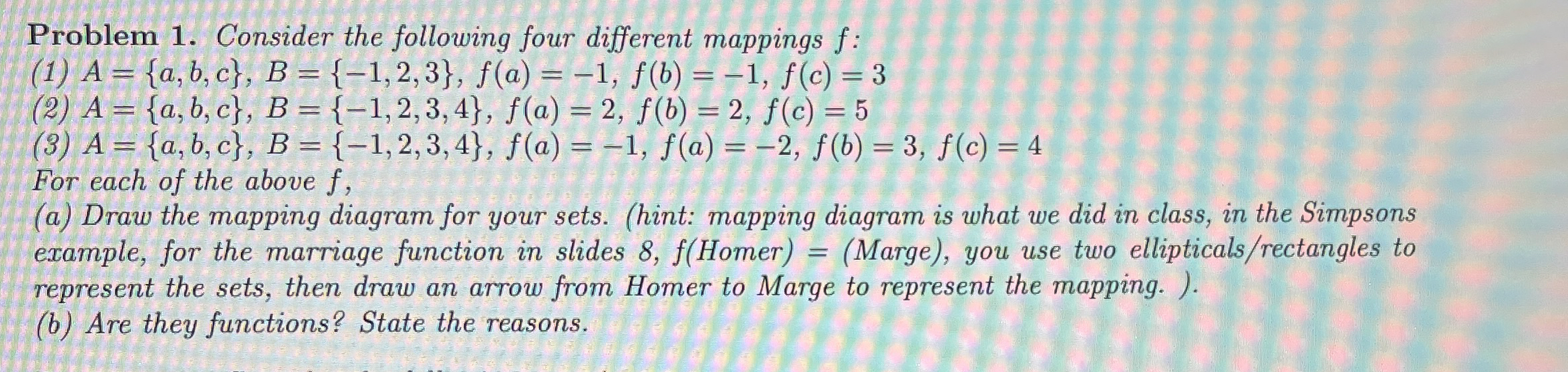 Solved Problem 1. ﻿Consider the following four different | Chegg.com