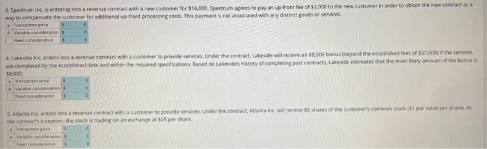 Solved Measuring the Transaction Price For each of the | Chegg.com