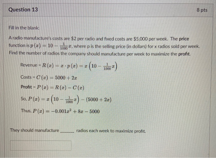 Solved Question 13 8 pts Fill in the blank: A radio | Chegg.com