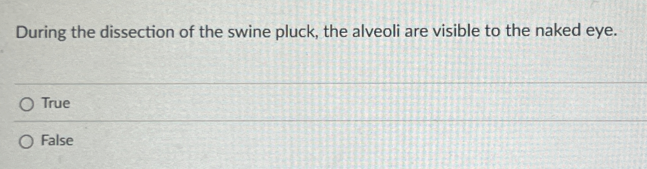 Solved During the dissection of the swine pluck, the alveoli | Chegg.com