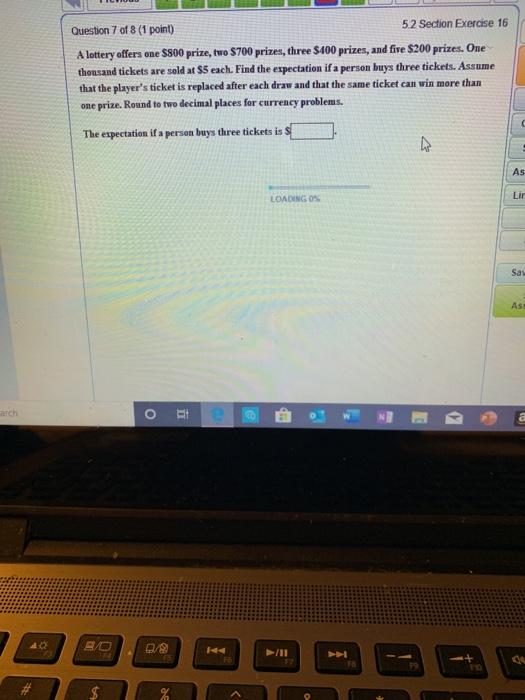 Solved Question 7 of 8 (1 point) 52 Section Exercise 16 A | Chegg.com