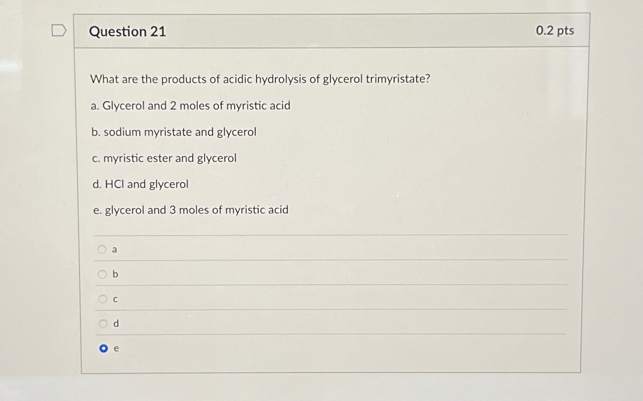 Solved Question 210.2 ﻿ptsWhat are the products of acidic | Chegg.com