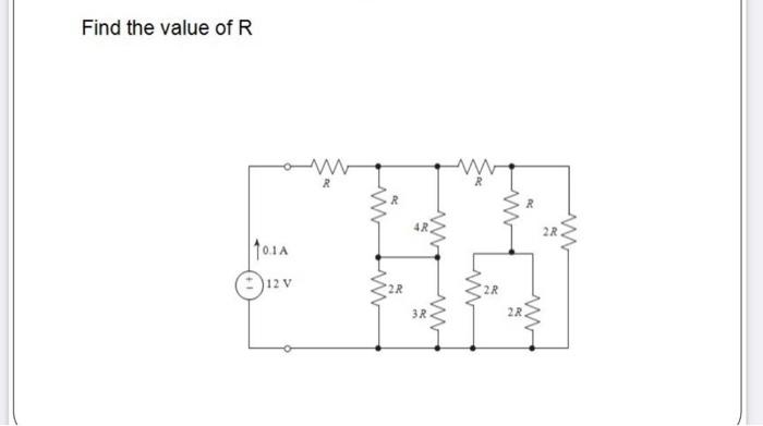 Solved Find the value of R | Chegg.com