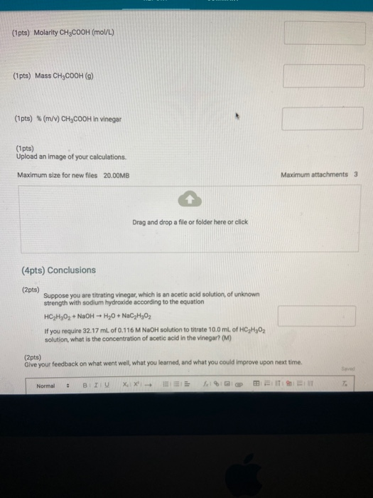 Solved -Average volume NaOH used (ml) = -average volume NaOh | Chegg.com