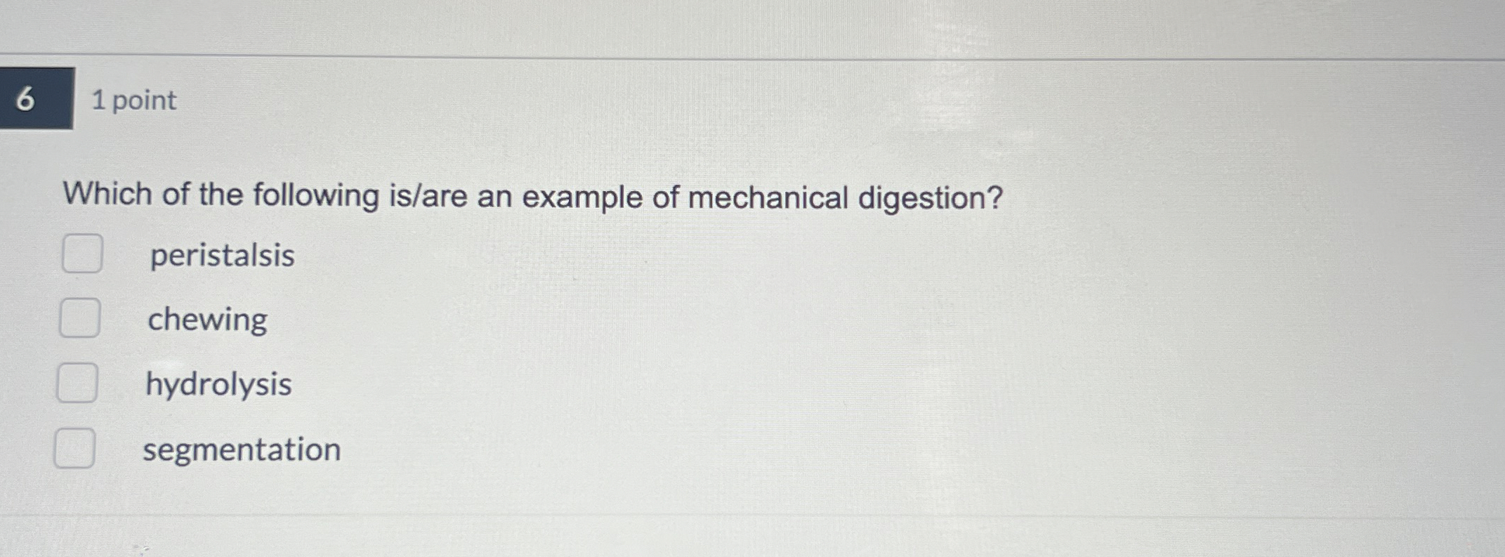 Solved 1 ﻿pointWhich of the following is/are an example of | Chegg.com