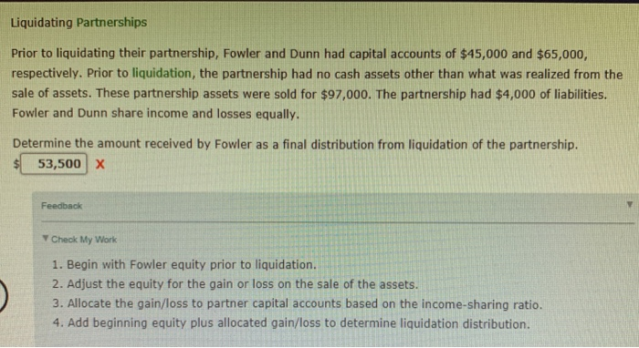 Solved Liquidating Partnerships Prior to liquidating their | Chegg.com