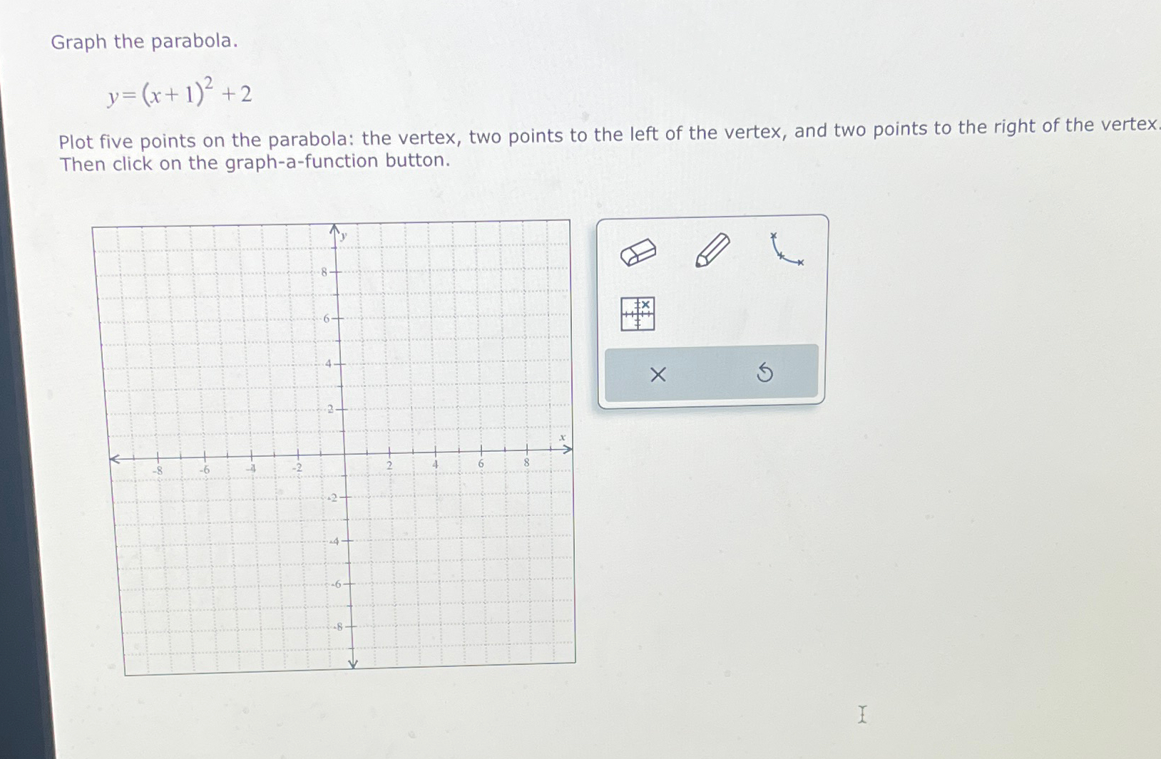 Solved Graph The Parabolayx122plot Five Points On The 