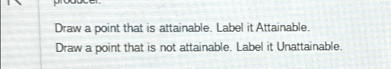 Solved Draw a point that is attainable. Label it | Chegg.com