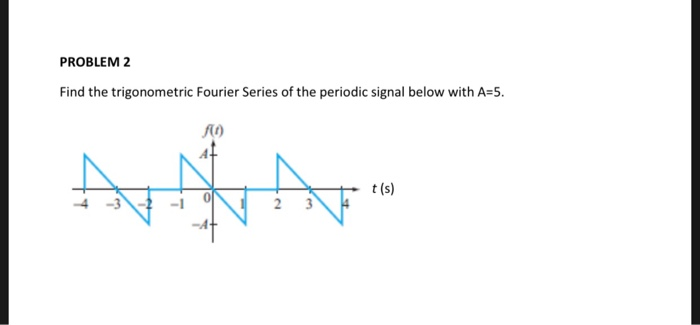 Solved PROBLEM 2 Find the trigonometric Fourier Series of | Chegg.com