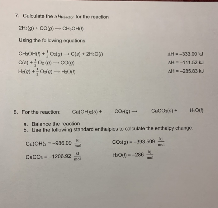 Solved 6. Calculate AH Reaction for the Reaction: N2H4 + | Chegg.com