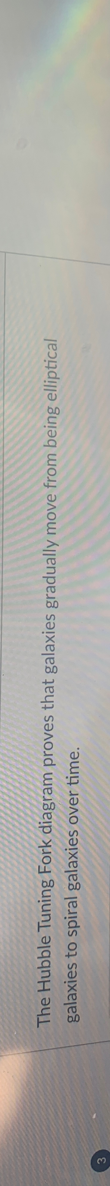Solved The Hubble Tuning Fork diagram proves that galaxies | Chegg.com