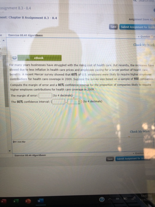 Solved Search this ssignment 8.3 - 8.4 ment: Chapter 8 | Chegg.com Solved Search this ssignment 8.3 - 8.4 ment: Chapter 8 | Chegg.com
