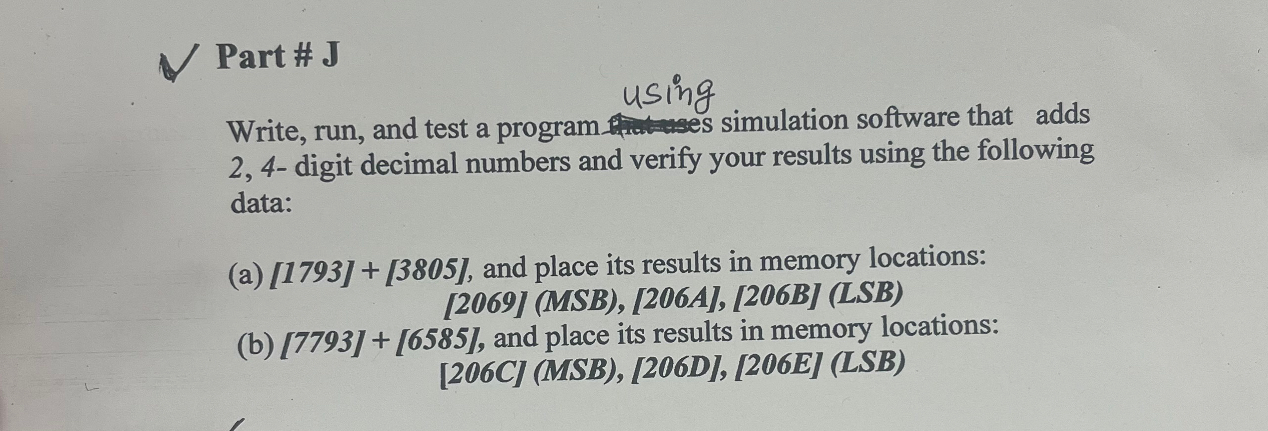 Solved Part # JusingWrite, run, and test a program | Chegg.com