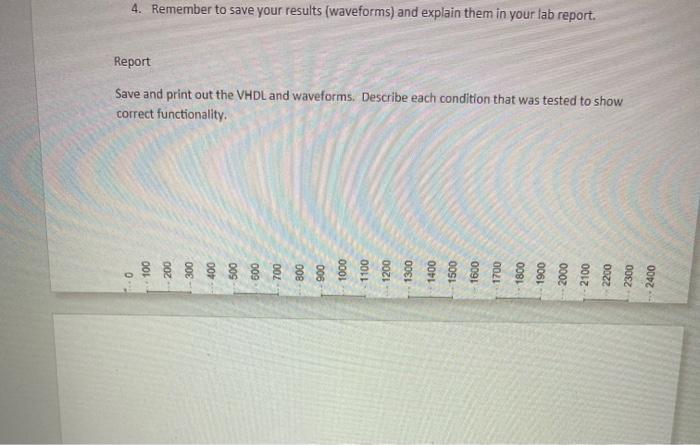 Solved In This Lab You Are To Write Vhdl Code To Implement A