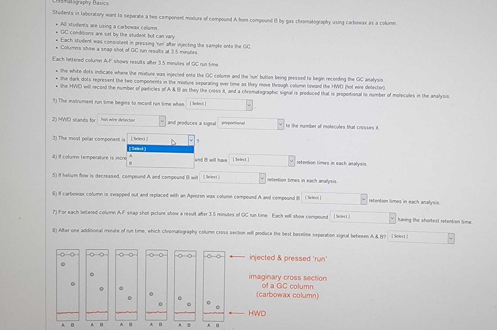 Solved Chromatography Basics Students in laboratory want to | Chegg.com