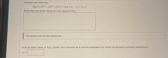 Solved Consider the following. | Chegg.com