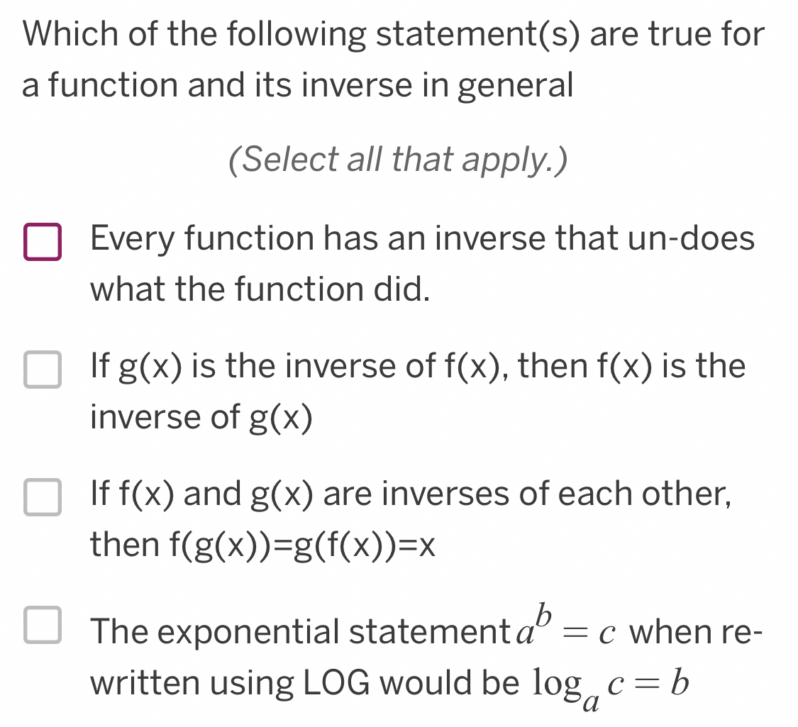 Which of the following statement(s) ﻿are true for a | Chegg.com