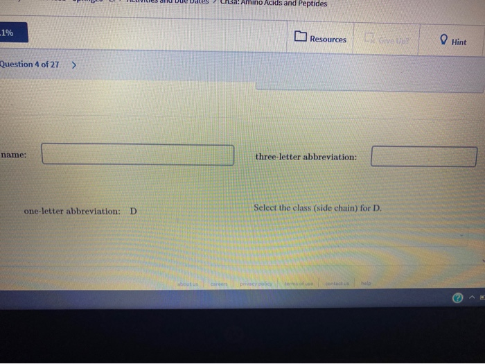 Solved ..1% Resources Ex Give Up? Question 4 of 27 > For | Chegg.com
