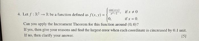 Solved 4. Let f:R2→R be a function defined as | Chegg.com